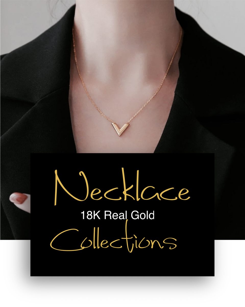 Luxurious 18K Real Gold Necklace – by Gem’s My Real Gold Jewelry LLC"