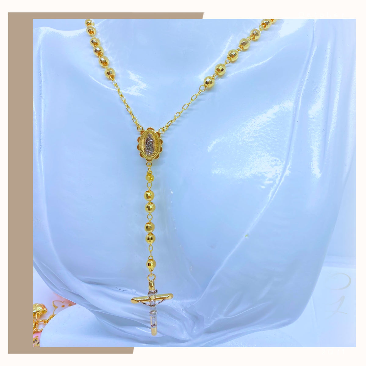 10K Rosary Yellow Gold Chain 26” – My Real Gold Jewelry LLC